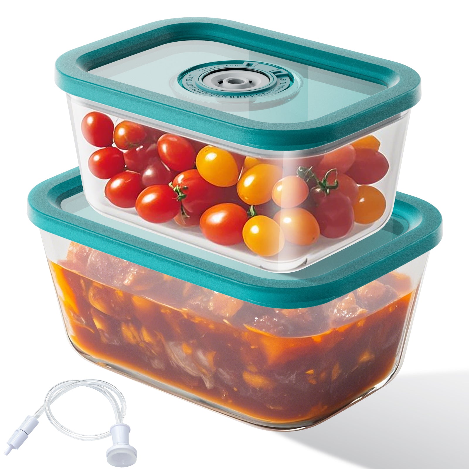Gasbye Vacuum Food Containers – 24oz & 39oz, Airtight, BPA-Free